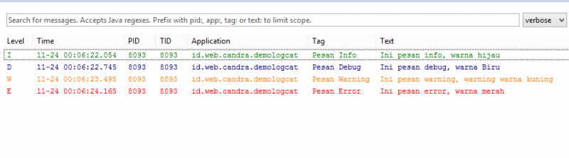 Tutorial LogCat android – CandraLab Studio